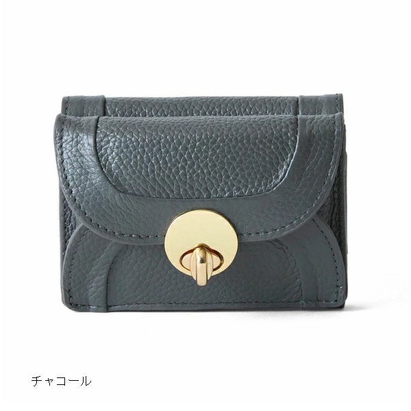 【即納】HASHIBAMI ハシバミ New Roundform Mini Wallet 【ニュー ラウンドフォルム ミニ ウォレット】【CHARCOALGRAY（チャコールグレー）】Ha-1711-453　財布　三つ折り【入荷】