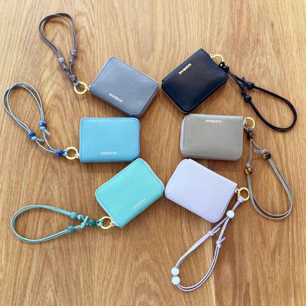 【即納】HASHIBAMI 天然石ストラップ ミニジップ財布 Ha-2206-021 ウォレット　wallet【入荷】