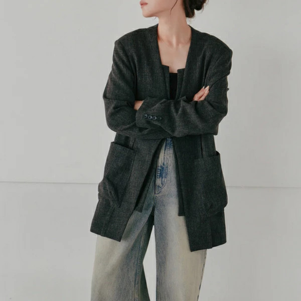 【即納】Hella ヘラ collarless desgin jacket カラーレスデザインジャケット h251-21【2025】【SS】【2025春夏】【2025SS】【入荷】