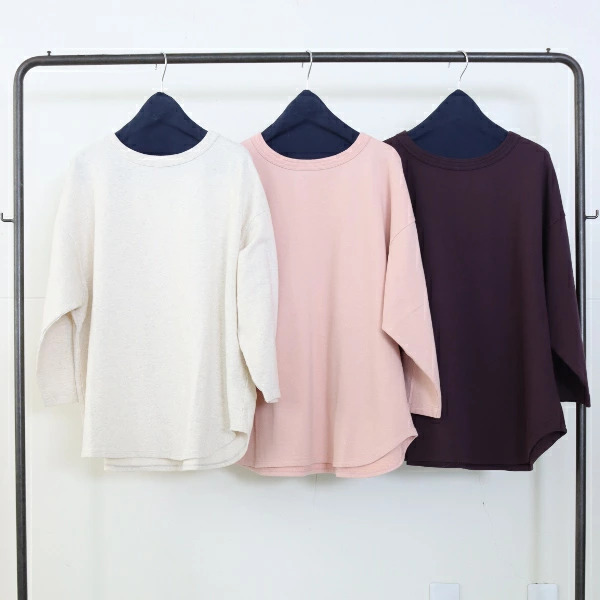 【即納】LE MELANGE ル メランジュ ルメランジェ 8分袖ミニ裏毛プルオーバー 8441007【2024】【AW】【2024秋冬】【2024AW】【入荷】