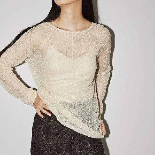 【即納】TODAYFUL トゥデイフル LIFEs ライフズ　Slit Sheer Knit スリットシアーニット 12310521 吉田怜香【2024】【SS】【2024春夏】【2024SS】【入荷】