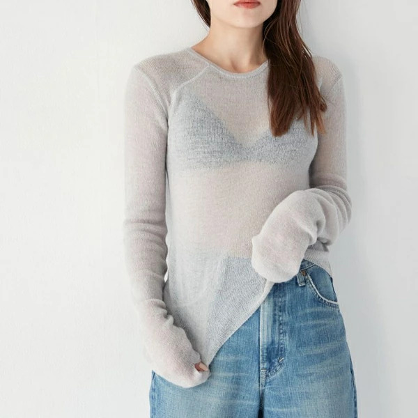 【即納】Ungrid アングリッド シアーフィットニット 112452607701【2024】【AW】【2024秋冬】【2024AW】【入荷】