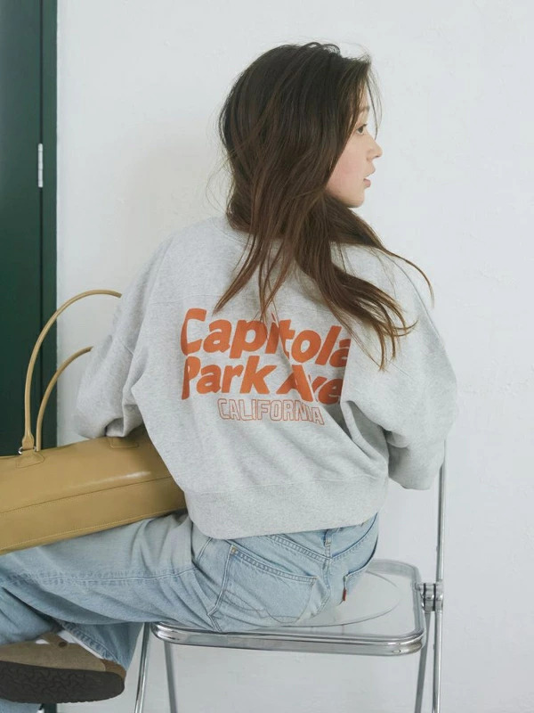 【即納】Ungrid アングリッド バックプリントショートスウェット 112452755101【2024】【AW】【2024秋冬】【2024AW】【入荷】