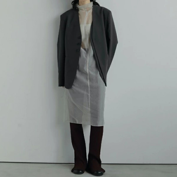 【即納】anuke アンヌーク anuke　Sheer Turtle Onepiece シアータートルワンピース 62520303 船曳ひろみ【2025】【AW】【2025夏秋】【2025AW】【入荷】