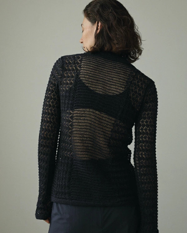 即納】anuke アンヌーク anuke Mix Knit Shirts ミックスニットシャツ