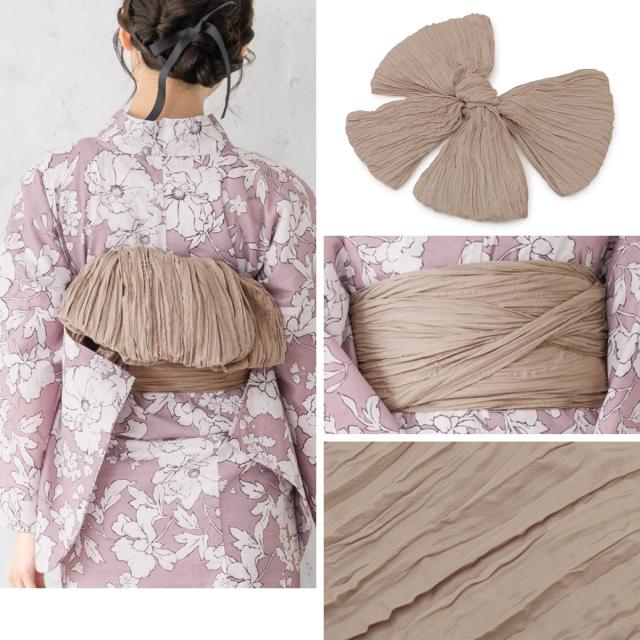 浴衣 セット レディース 浴衣セット 兵児帯 大人 3点セット ピンク 白