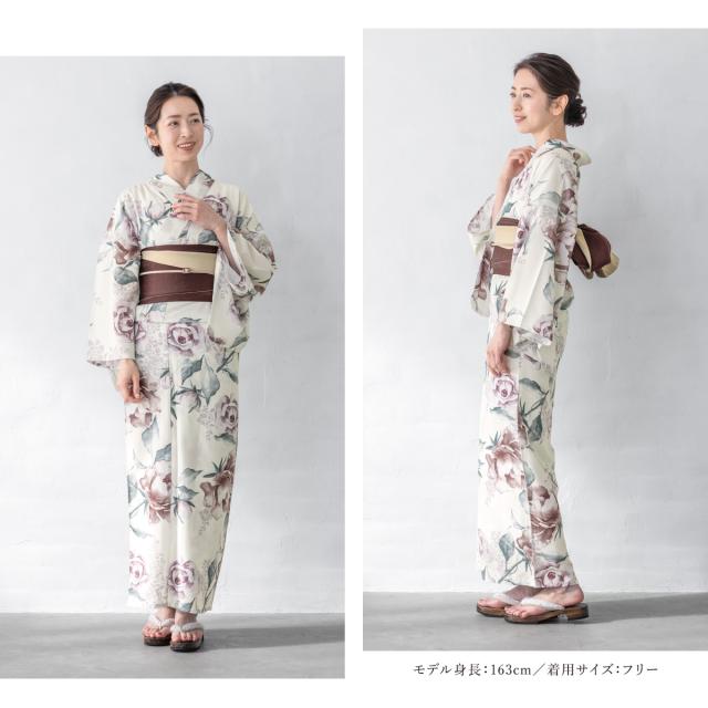 浴衣 セット レディース 浴衣セット 半幅帯 2025 floro 簡単 涼しい