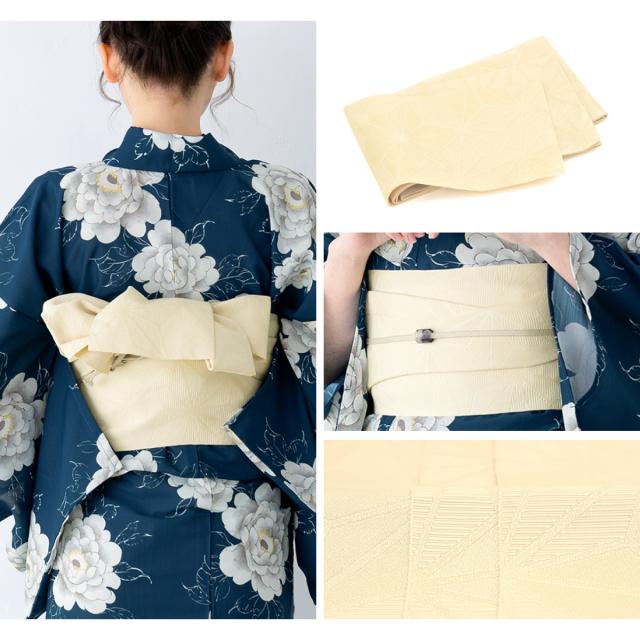 浴衣 セット レディース 浴衣セット 半幅帯 2025 floro 簡単 涼しい 紺
