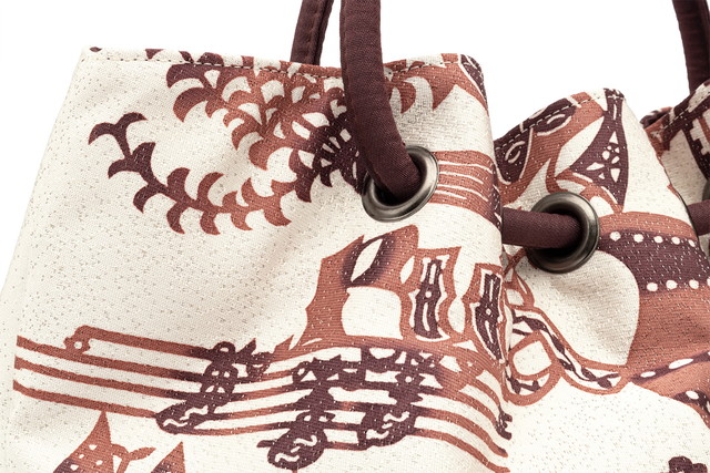 着物 バッグ レディース 栗山吉三郎 和染紅型 紅型染め ベージュ