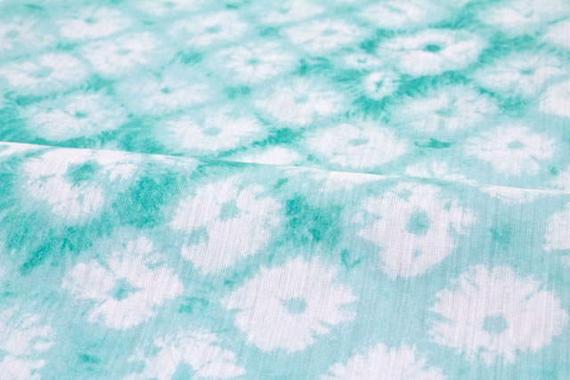 浴衣 レディース bonheur saisons 水色 ブルー 白 ホワイト 鹿の子 絞り染め調 綿麻 洗える 夏祭り 花火大会 女性用 仕立て上がり 【女性浴衣 青系】【送料無料】 浴衣 レディース bonheur saisons 水色 ブルー 白 ホワイト 鹿の子