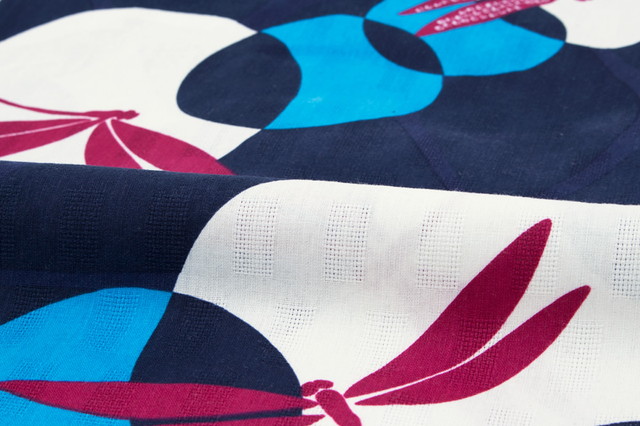 浴衣 レディース bonheur saisons ボヌールセゾン 紺 ネイビー 蜻蛉 トンボ 綿 夏祭り 花火大会 女性用 仕立て上がり 【S・フリー】 浴衣 レディース bonheur saisons ボヌールセゾン 紺 ネイビー 蜻蛉