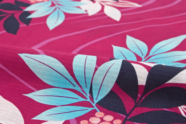 浴衣 レディース bonheur saisons ボヌールセゾン 赤紫 ピンク