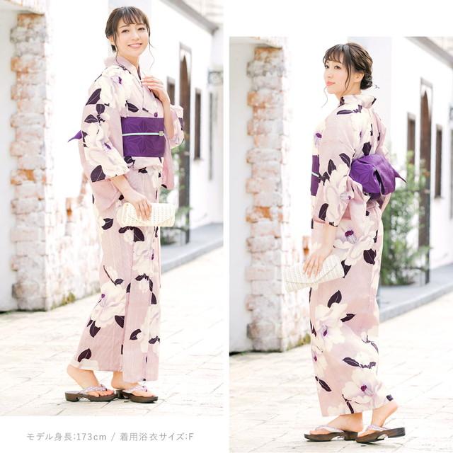 即納【レディース浴衣3点セット】浴衣セット/レディース/赤/白椿/花/縞/ラメ/綿麻/女性/マクレ/ボヌールセゾン/S/フリー/大人/送料無料 即納【レディース浴衣3点セット】浴衣セット/レディース/赤/白椿/花/縞