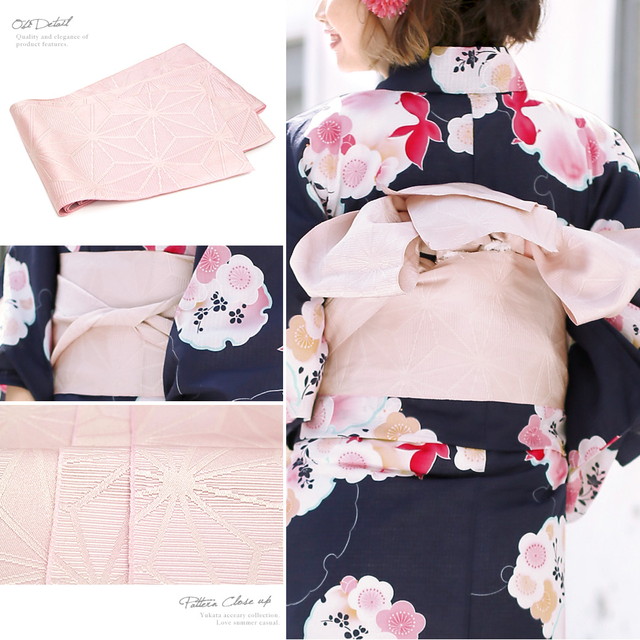 浴衣セット レディース レトロ 浴衣セット 大人 3点セット 紺系