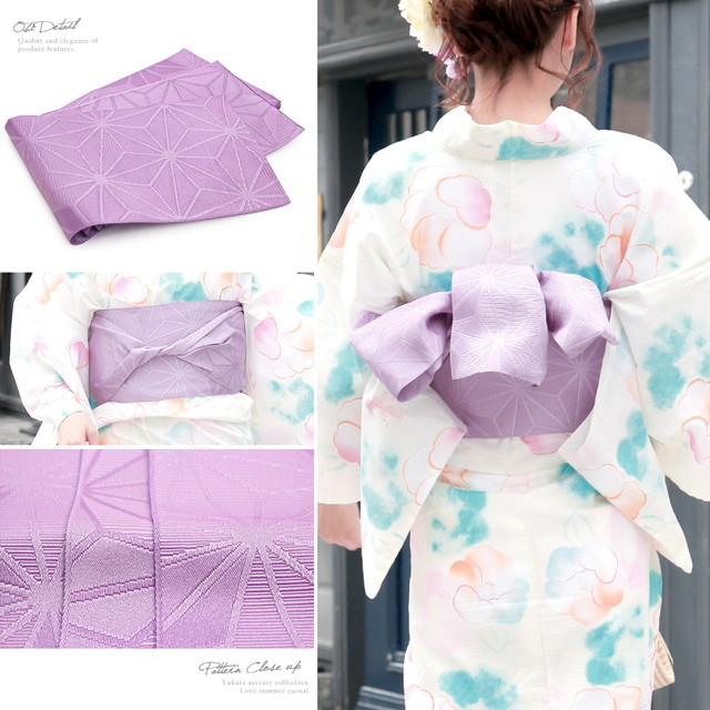 浴衣セット レディース レトロ 浴衣セット 大人 3点セット 白系