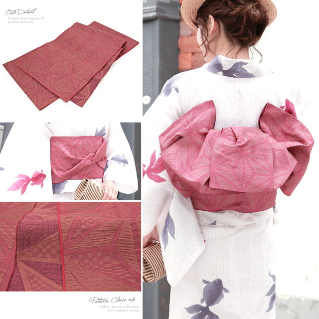 浴衣セット レディース レトロ 浴衣セット 大人 3点セット 白系