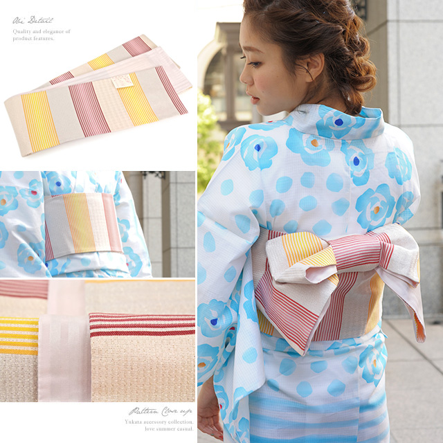 浴衣セット レディース レトロ 浴衣セット 大人 3点セット 白 ホワイト 水色 黄色 薔薇 バラ ローズ 花 ドット 綿 半幅帯 女性 ボヌールセゾン フリー 浴衣セット レディース レトロ 浴衣セット 大人 3点セット 白 ホワイト