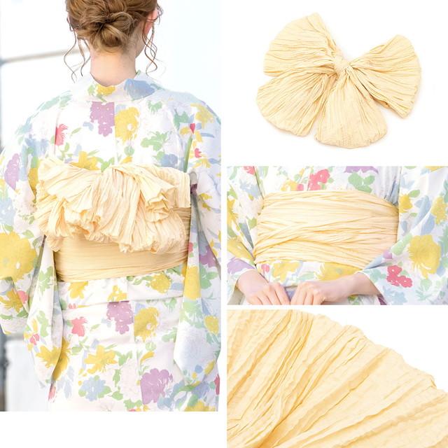 浴衣セット レディース レトロ 浴衣セット 大人 3点セット ホワイト 白