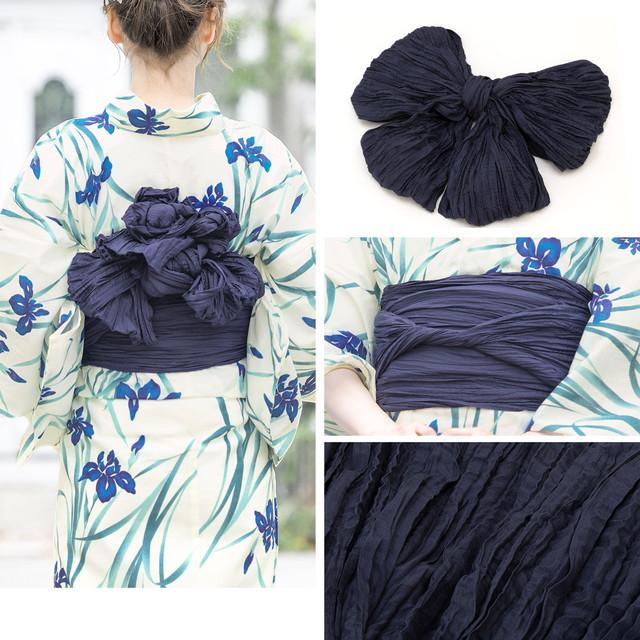 浴衣セット レディース レトロ 浴衣セット 大人 3点セット ブルー 青系