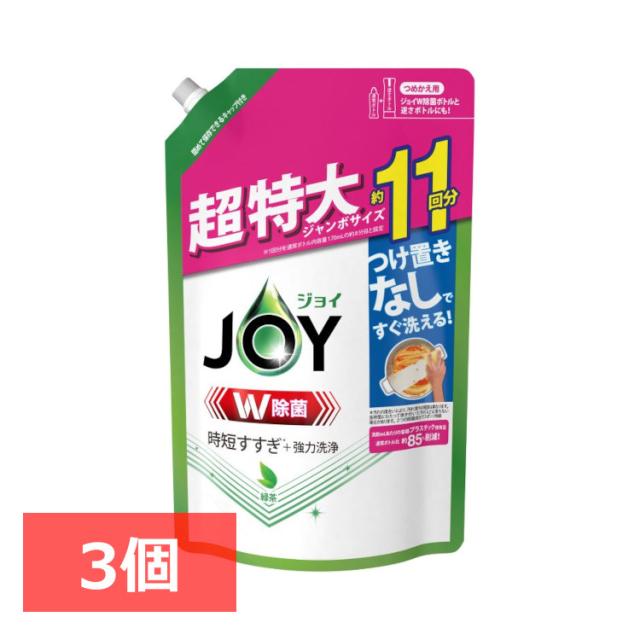 【3個セット】除菌ジョイコンパクト緑茶の香り詰替ジャンボ 1425ml ジョイ 除菌 JOY 時短 強力洗浄 食器用 洗剤 台所の通販はau PAY マーケット - 暮らし健康ネット館 ...
