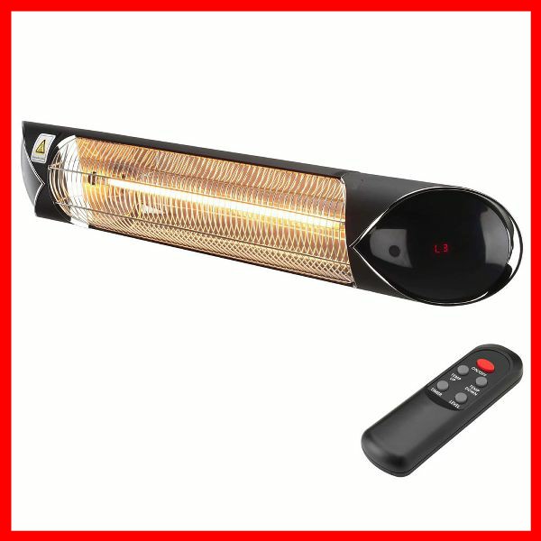 ペガサス・黒（壁・天井取付モデル）2000W B HEAT-A-202B 【B】 赤外線 暖房 暖房機器 ヒーター 取り付け型 アルミ 送料無料