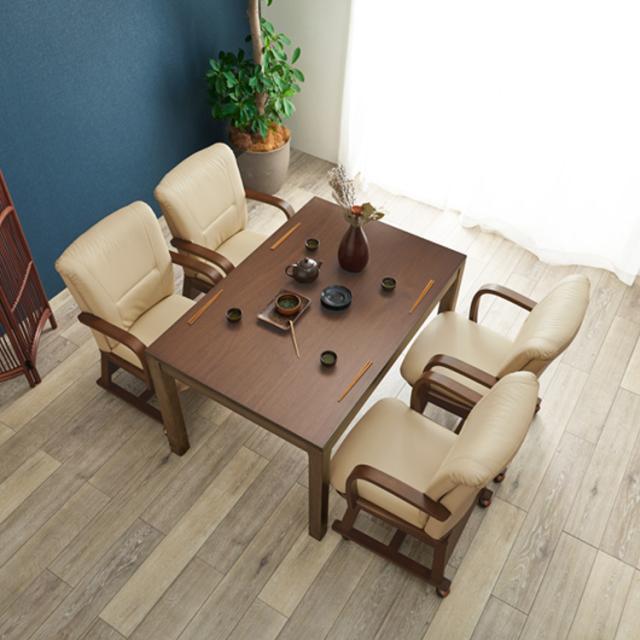 リビングコタツ ｼｪﾙﾀK120H [代引不可] こたつテーブル リビングコタツ 高さ調節 継脚 ハイテーブル 長方形 120×80cm 和モダン シンプル テーブル 送料無料