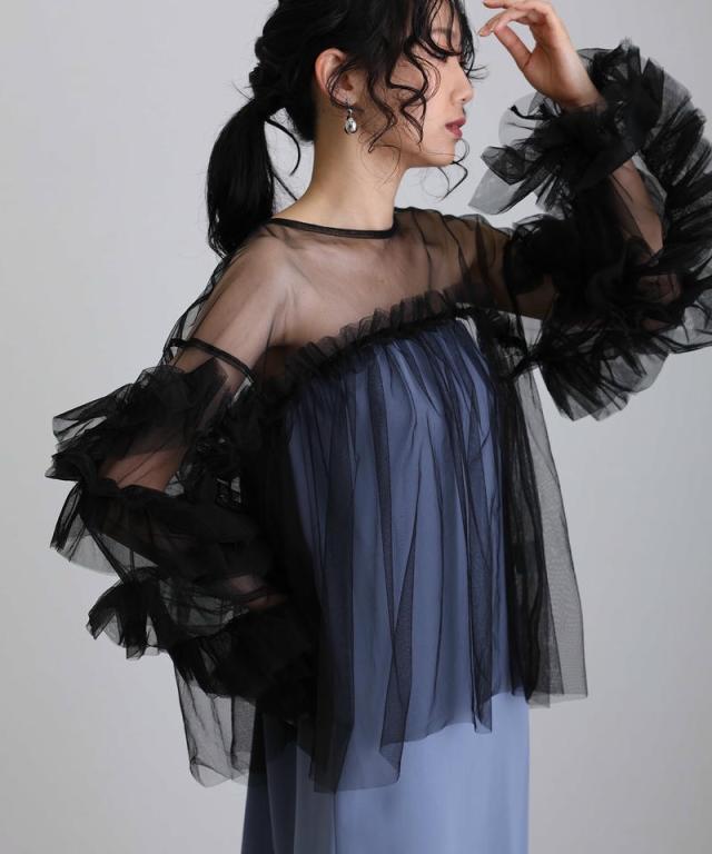 112241378 結婚式 ボレロ チュール 結婚式ボレロ ワンピース ドレス