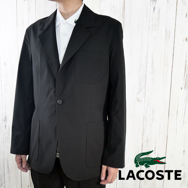 送料無料 長袖 メンズ レディース SS 春夏 新作 夏新作 秋新作 人気 流行 定番 2025 ラコステ LACOSTE VH9933 031 アウター テクニカルジャケット 上着 アパレル ビジネス 撥水 ブラック 黒 服