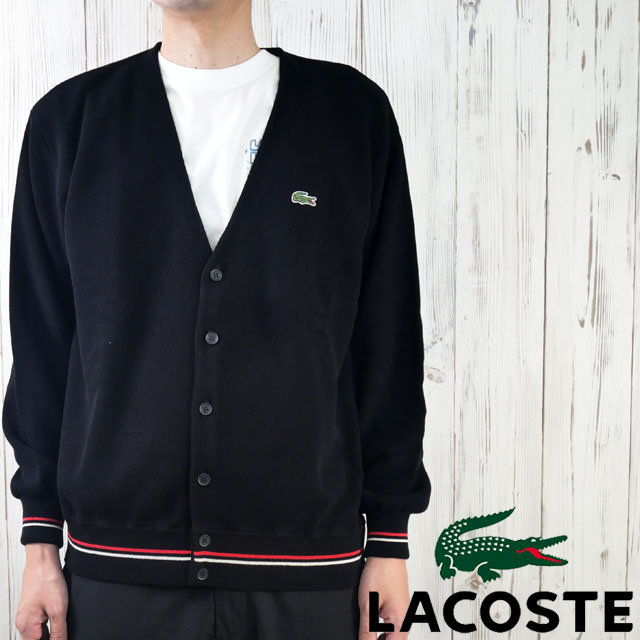 送料無料 長袖 メンズ SS 春夏 新作 夏新作 秋新作 人気 流行 定番 2025 ラコステ LACOSTE AH9311 カーディガン リブニットステッチコットンニットカーディガン トップス セーター アパレル 羽織り 無地 ワンポイント ウェア ライン 黒 服