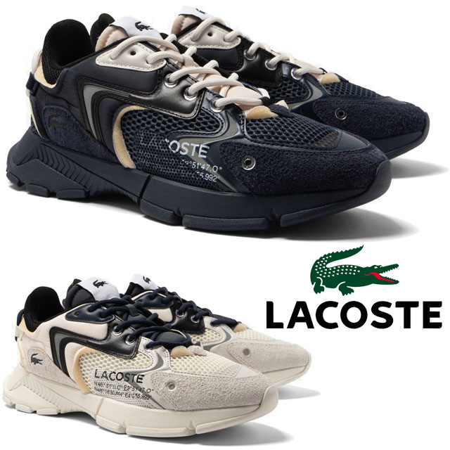 送料無料 メンズ SS 春夏 新作 春新作 夏新作 スニーカー ローカット 人気 流行 定番 2023 LACOSTE L003 NEO 123 1 SMA 45SMA0001 KN1 075 2G9 Y21 カーキ ブラック オフホワイト イエロー カジュアルシューズ メッシュスニーカー
