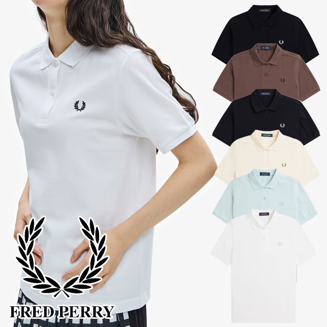 メール便送料無料 ベーシック ポロシャツ 半袖 レディース SS 春夏 新作 春新作 夏新作 人気 流行 定番 2023 FRED PERRY G6000 フレッドペリー トップス 襟付き ウェア 月桂樹 ローレル ロゴ刺繍 シンプル キレイめ カジュアル スポーティー 定番 アパレル 配色 軽量 黒 白