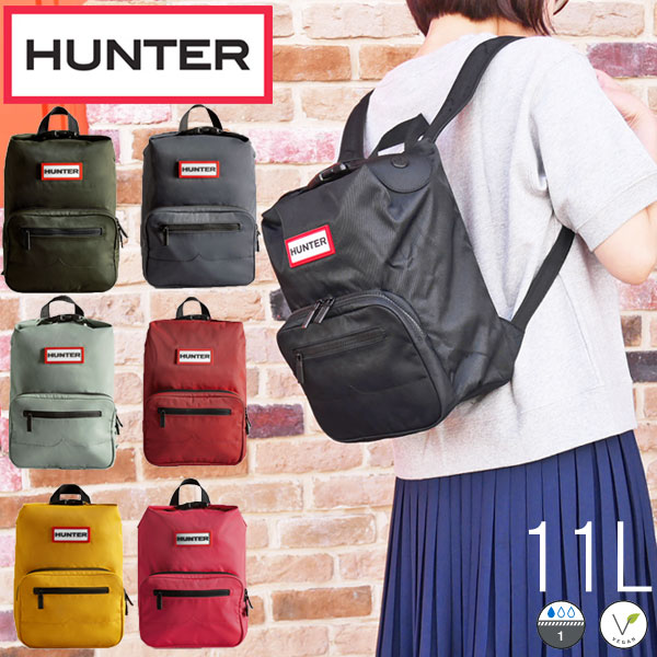 送料無料 レディース SS 春夏 新作 2022 春新作 バックパック 人気 流行 定番 HUNTER 11L ハンター リュック バッグ ミニ ナイロン パイオニア トップ クリップ 小さめ 防水 撥水 ブラック オリーブ ネイビー グリーン レッド イエロー ピンク UBB1210KBM