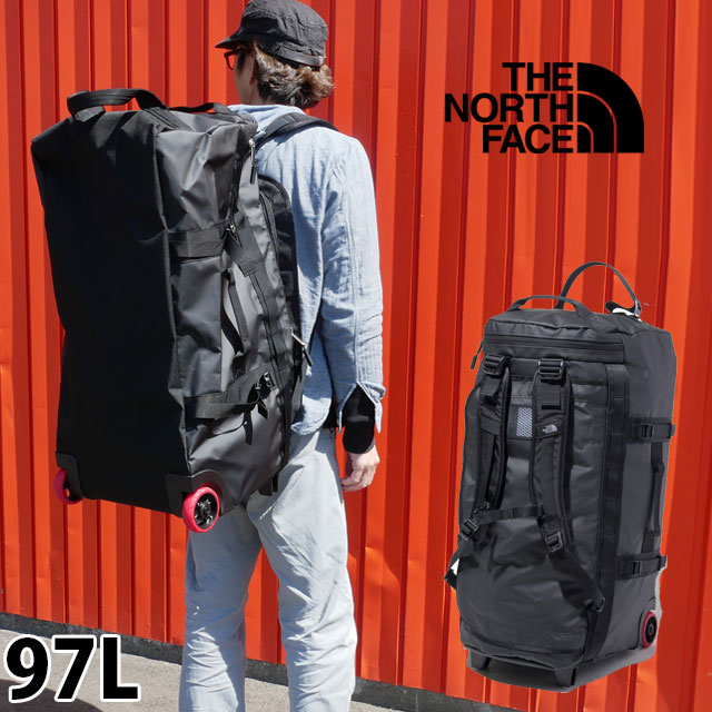 送料無料 キャリーバッグ バックパック メンズ レディース SS 春夏 新作 夏新作 秋新作 人気 流行 定番 2025 ザ・ノース・フェイス BC 97L NM82363 BAG ローリングダッフル ダッフルバッグ リュック ホイールバッグ アウトドア バック 鞄 ブラック 黒 レッド