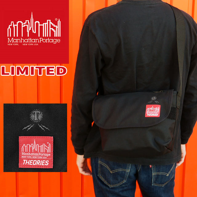 送料無料 メンズ レディース ユニセックス ショルダーバッグ マンハッタンポーテージ Manhattan Portage MP1605-JR-TOA Black セオリーズ カジュアルメッセンジャーバッグ リミテッド ブラック ブラック スケート スケーター 黒