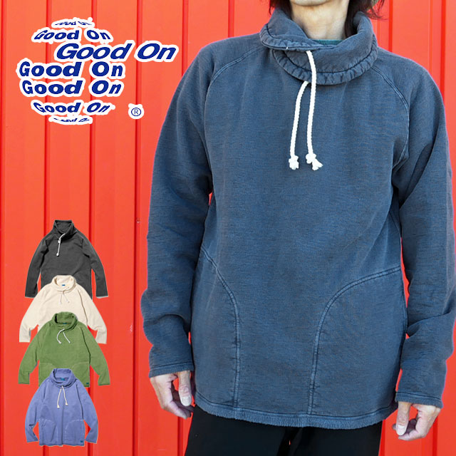 送料無料 メンズ レディース 秋冬 新作 秋新作 冬新作 FW 長袖 人気 流行 定番 Good On GOBW1305PB  グッドオン スウェット ロールネックスウェット トレーナー トップス ハイネック タートルネック カットソー コットン カジュアル 起毛 ウェア アパレル 服 日本製