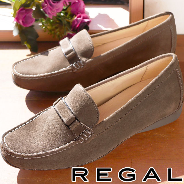 送料無料 レディース SS 春夏 新作 2022 冬新作 スリッポン ドライビングシューズ モカシン 人気 流行 定番 REGAL F72K LKSS ビット付きフラットシューズ カジュアルシューズ スクエアトゥ 本革 スエード 靴