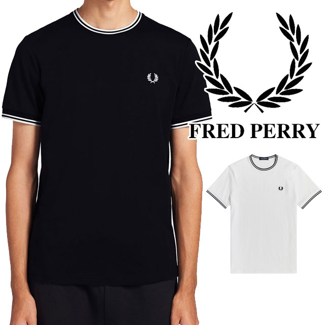送料無料 メンズ SS 春夏 新作 2022 春新作 夏新作 Tシャツ 半袖 人気 流行 定番 FRED PERRY M1588 フレッドペリー ツイン ティップ トップス ウェア ワンポイント 綿100％ 月桂樹 ローレル アパレル