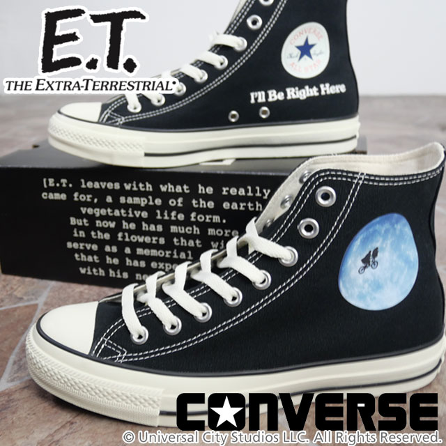 送料無料 スニーカー ハイカット メンズ レディース SS 春夏 新作 春新作 夏新作 人気 流行 定番 2024 MN 31310720 コンバース オールスター（R） ハイ/E.T. コラボモデル カジュアルシューズ ブラック 黒 靴