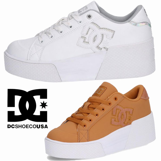 送料無料 スニーカー ローカット レディース FW 秋冬 新作 秋新作 冬新作 人気 流行 定番 2024 DW244601 WS4 LBR ディーシーシューズ 厚底 チェルシー ライト ウェッジ チャンキーソール ウエッジソール カジュアルシューズ 靴