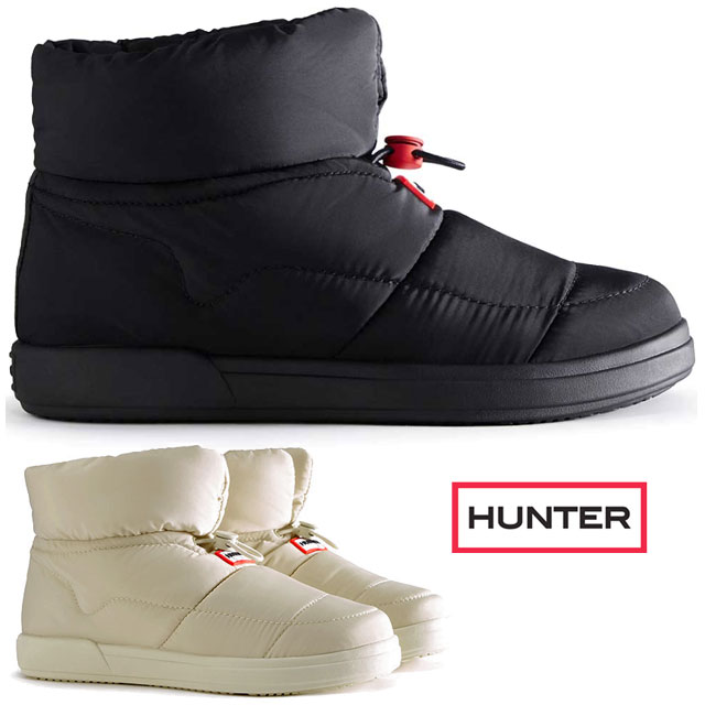 送料無料 ショートブーツ ブーティ レディース FW 秋冬 新作 秋新作 冬新作 人気 流行 定番 2024 2025 ハンター HUNTER 2WAY WFF3001WWU ウインターブーツ イン/アウト パファー ルームシューズ 防寒 スリッパ 室内履き アンクル丈 アウトドア ブラック 冬靴