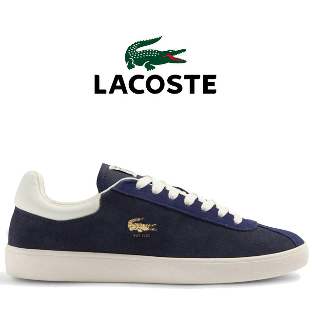 送料無料 スニーカー ローカット メンズ FW 秋冬 新作 秋新作 冬新作 人気 流行 定番 2025 ラコステ LACOSTE 223 3 SMA 46SMA0078 J18 ベースショット カジュアルシューズ レザースニーカー ネイビー/オフホワイト 靴