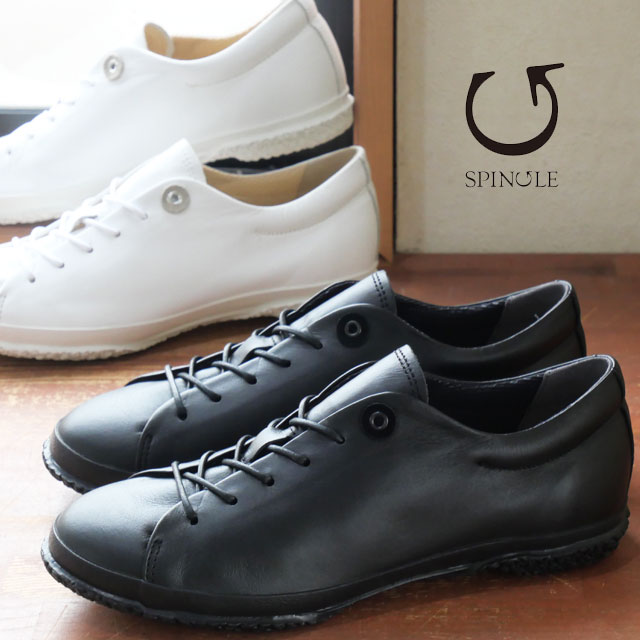 送料無料 スニーカー ローカット レディース FW 秋冬 新作 秋新作 冬新作 人気 流行 定番 2025 スピングル SPINGLE SP-1822 スピングル カジュアルシューズ メイドインジャパン 外羽根 レザースニーカー 日本製 本革 ブラック 黒 ホワイト 白 スムースレザー 靴