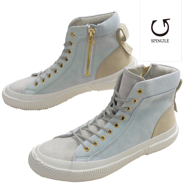 送料無料 スニーカー ハイカット メンズ レディース FW 秋冬 新作 秋新作 冬新作 人気 流行 定番 2025 スピングル SPINGLE SP-1808 スピングル カジュアルシューズ メイドインジャパン ゴートスエード 日本製 サイドファスナー付き 本革 アイス 靴