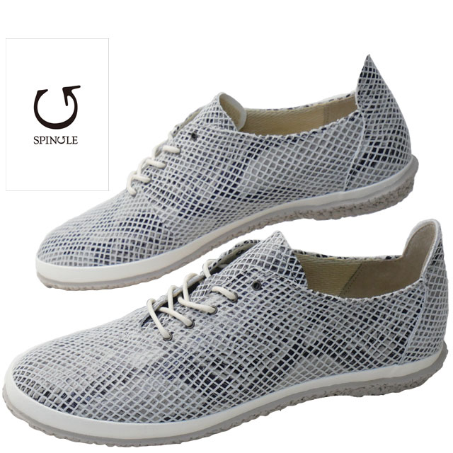 送料無料 スニーカー フラットシューズ ローカット レディース FW 秋冬 新作 秋新作 冬新作 人気 流行 定番 2025 スピングル SPINGLE SP-1821 日本製 本革 靴 カジュアルシューズ ローヒール メイドインジャパン スネーク柄 ヘビ ホワイト