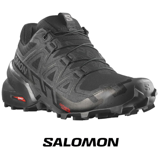 送料無料 スニーカー ローカット レディース FW 秋冬 新作 秋新作 冬新作 人気 流行 定番 2025 サロモン SALOMON 6 W L41742800 スピードクロス トレイルランニングシューズ 黒 滑りにくい 靴 ブラック アウトドアシューズ