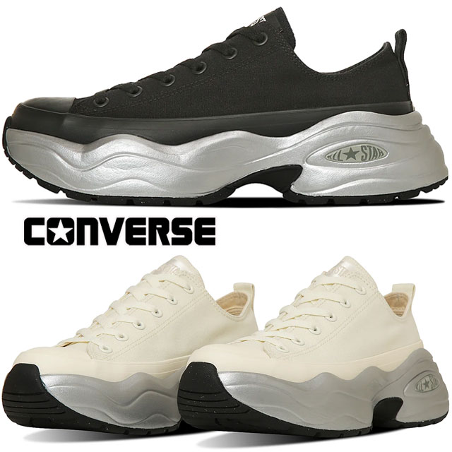 送料無料 スニーカー ローカット メンズ レディース SS 春夏 新作 夏新作 秋新作 人気 流行 定番 2025 コンバース CONVERSE MT OX 31313920 31313921 厚底 オールスター（R） サージトレーナー カジュアルシューズ 黒 靴