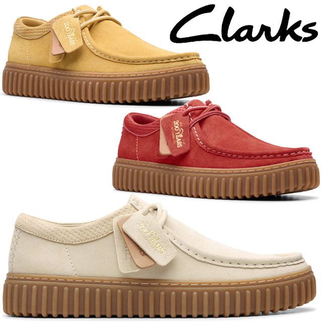 送料無料 ローカット メンズ SS 春夏 新作 夏新作 秋新作 人気 流行 定番 2025 クラークス Clarks 26180906 26180911 26180908 厚底 カジュアルシューズ トーヒル ロー チャンキーソール 本革 スエード 200周年 軽量 エクリュスエード 靴