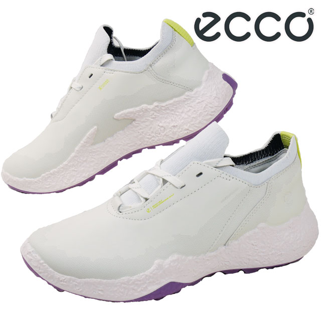 送料無料 ゴルフシューズ スニーカー ローカット レディース SS 春夏 新作 夏新作 秋新作 人気 流行 定番 2025 エコー ECCO GOLF BIOM H5 115003 61058 防水 レザー スパイクレス ウォータープルーフ カジュアルシューズ ホワイト/ラベンダーミスト 白 靴