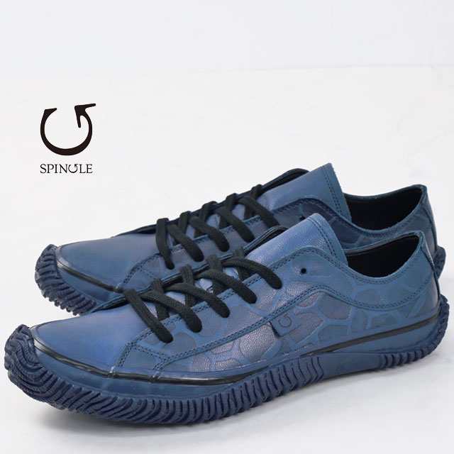 返品交換送料無料 スニーカー ローカット メンズ レディース SS 春夏 新作 夏新作 秋新作 人気 流行 定番 2025 スピングル SPINGLE SP-1055 日本製 インディゴ染め 靴 藍色 レザースニーカー カジュアルシューズ