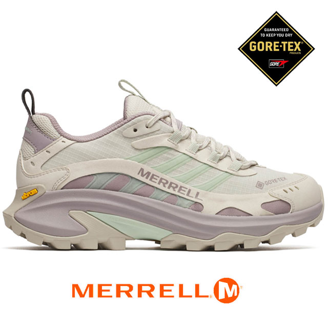送料無料 スニーカー ローカット ゴアテックス レディース SS 春夏 新作 夏新作 秋新作 人気 流行 定番 2025 メレル MERRELL 2 J038510 モアブ スピード 防水 ハイキングシューズ トレイルランニングシューズ アウトドア グレージュ 靴